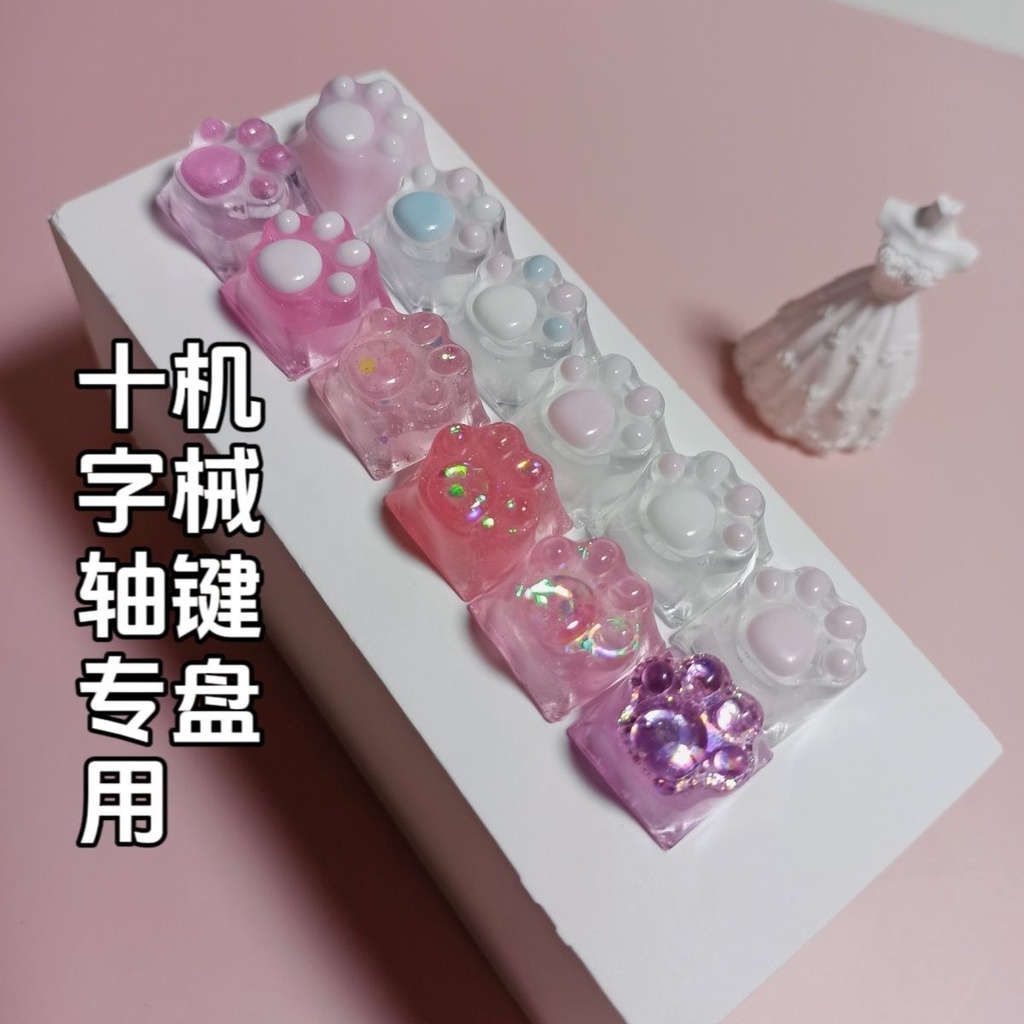 Cat Claw Keycap Cute Transparent Mechanical Keyboard Cross Axis ...