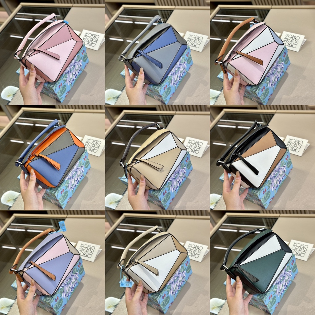 Multi-Color Optional Geometric Bag Puzzle Mini Stitching Shoulder Bag ...