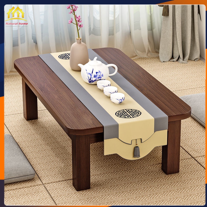 Bamboo Small Coffee Table Kang Table Household Solid Wood Tatami Small ...