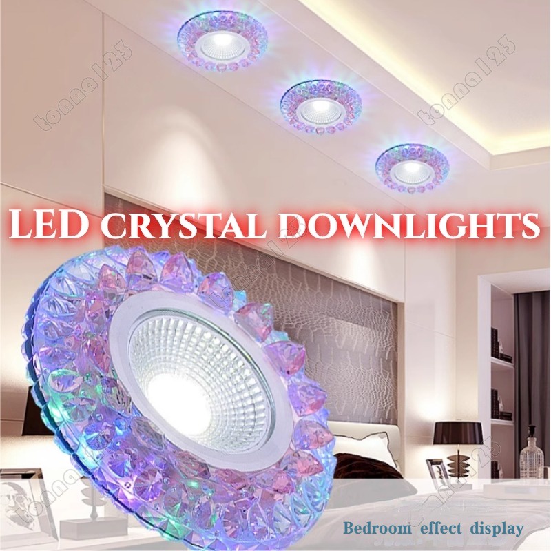 Modern LED Crystal downlights Ceiling Light for Hallway Living Room ...