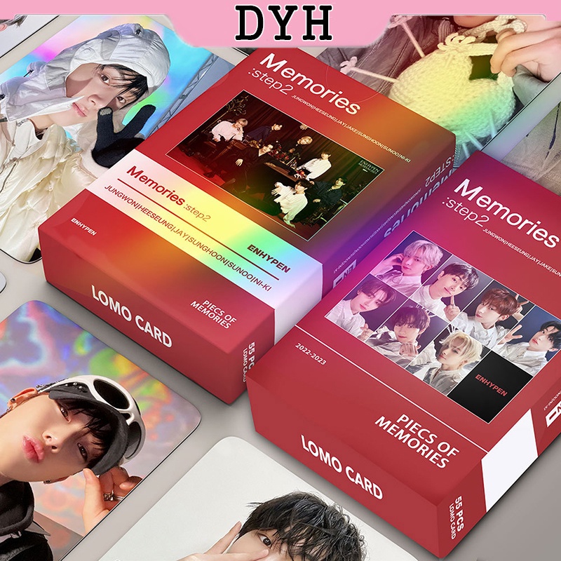 DYH 55pcs/box ENHYPEN Laser Card Photocard Memories:step2 Album KPOP LOMO Card Postcard | Shopee ...