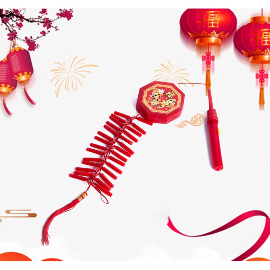 【with Sound】2025 CNY Handheld Simulation Firecracker with Sound LED ...