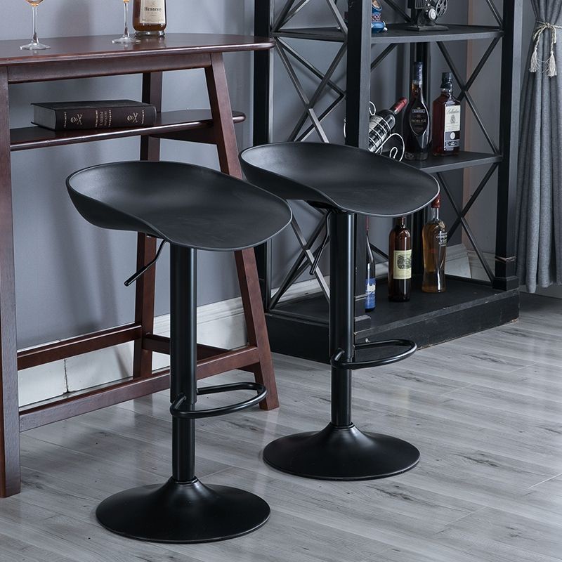 Black Bar Stools Counter Height Adjustable Barstools Saddle Counter ...