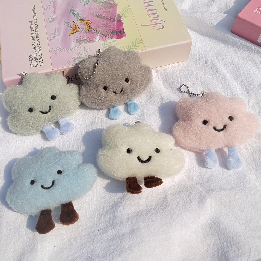 Cartoon Cute Clouds Soft Cute Brooch Baiyun Bag Keychain Hanging ...