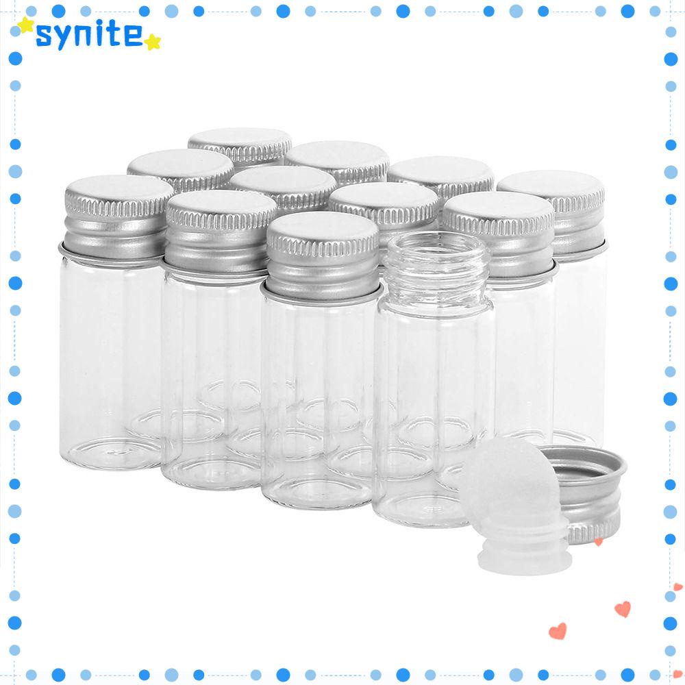 SYNITE 12Pcs Sealed Glass Bottles, Small Transparent 10ml Sample Vials ...