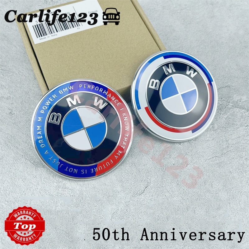 Red Front Hood & Rear Trunk Badge 50th Anniversary Limited Edition Logo Emblem For BMW 3 Series ...