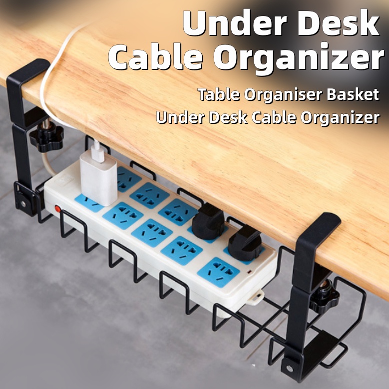 SG Local-Under Desk Cable Organizer 37cm Length ome Office Table ...