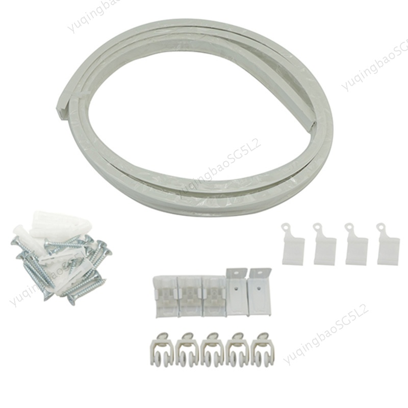 3M 5m 4M 6M Curtain Track Rail Flexible Cuttable Bendable Glides wall ...