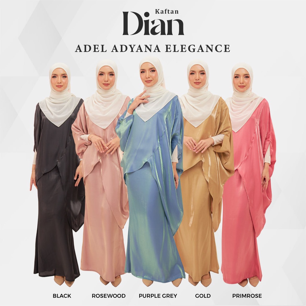 ADEL Dian Plus Size Kurung Kaftan Moden Muslimah Dewasa Premium Shimmer ...