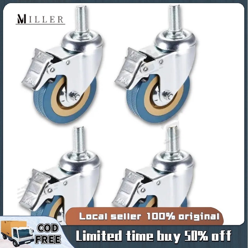 【High Quality】Heavy Duty 75mm Swivel Castor with Brake Trolley Casters ...