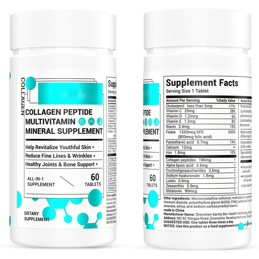 Supplement with Pure Supports Advanced Multivitamin Collagen Peptide ...