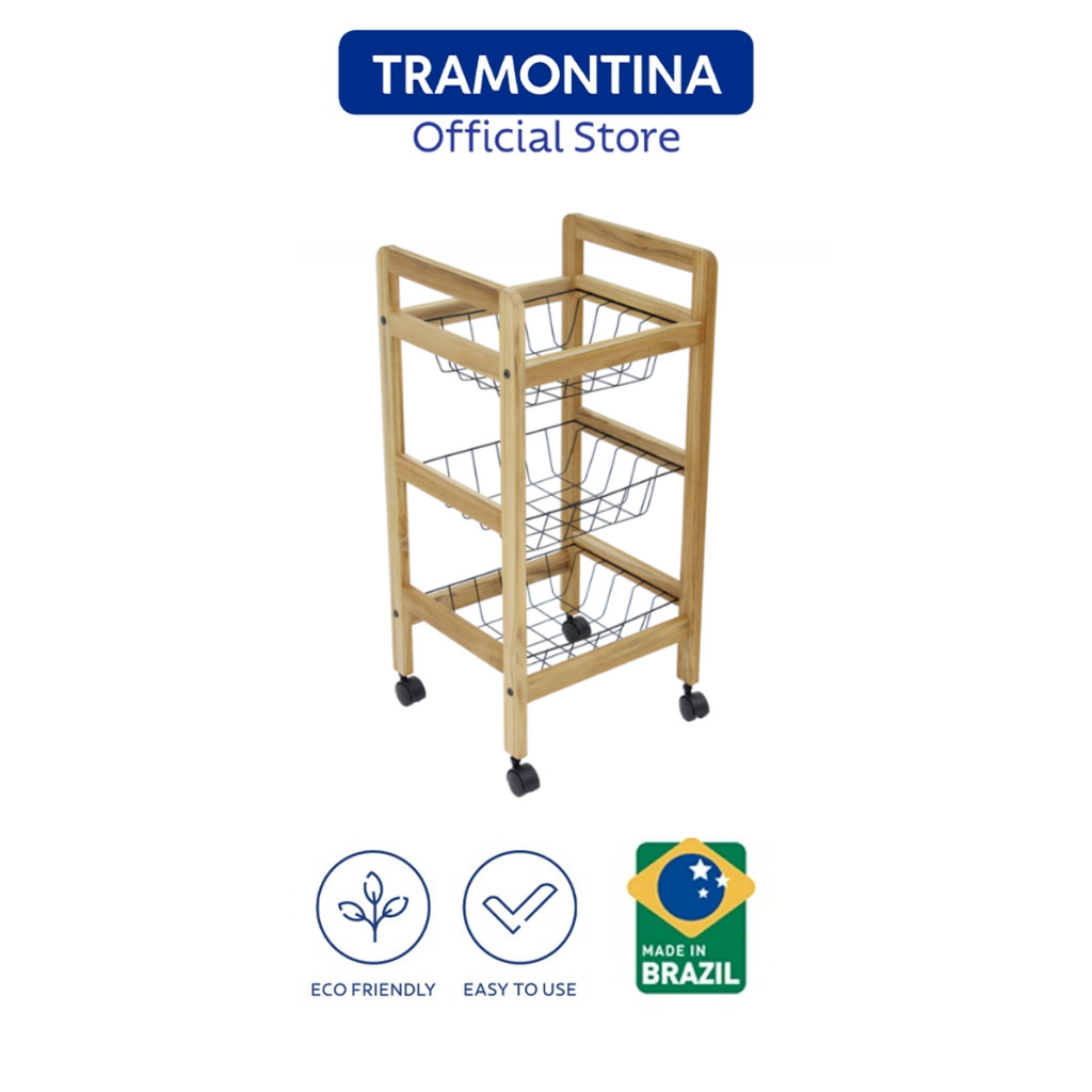 Tramontina Teak Multi Purpose/Utility Cart | Shopee Singapore