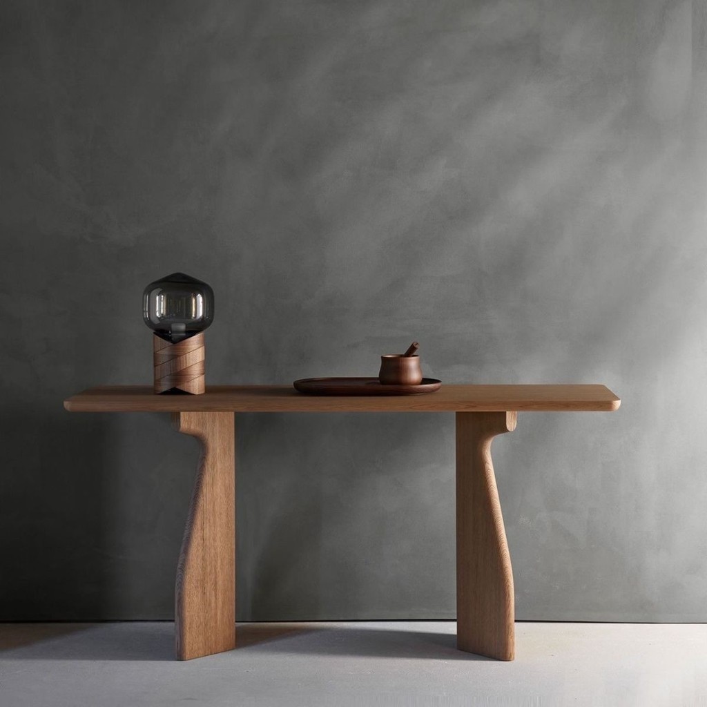 New Japanese Style Solid Wood Entryway Console Table Creative Strip ...