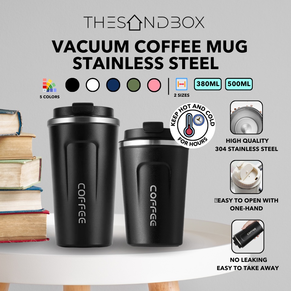Stainless Steel Insulated Tumbler - Coffee Mug 380ML 510ML | Shopee ...