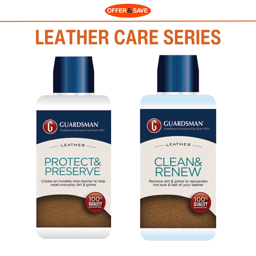 Guardsman Leather Care Series Leather Clean, Renew / Protect & Preserve ...