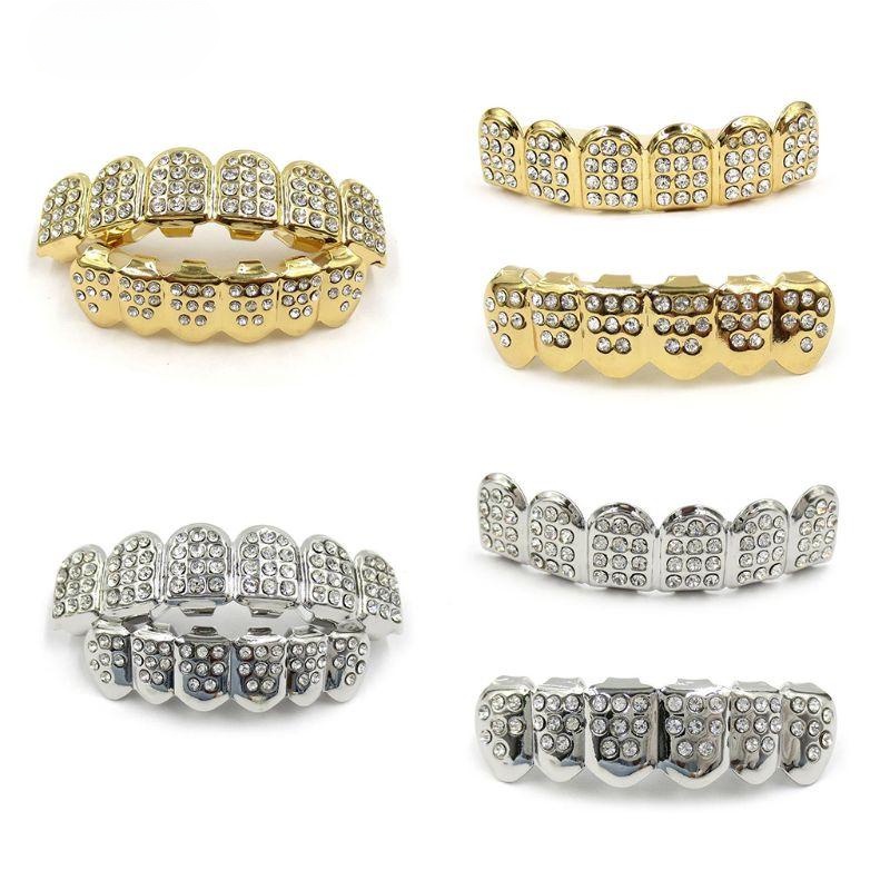 LT LIDU1 Trendy Gold/Silver Plated Rapper Shiny Cool Bling Diamond ...