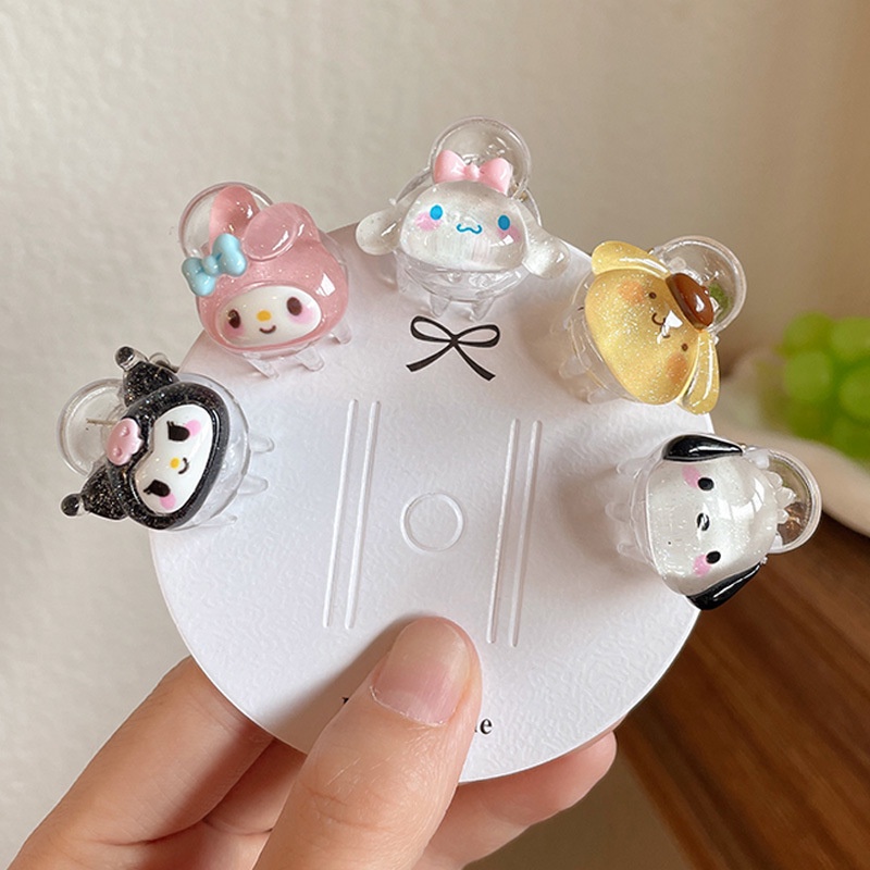 Sanrio Transparent Flash Hairpin Kuromi Hair Accessories Girl Cartoon ...