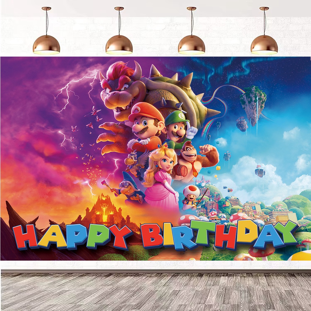 [SG] Super Mario Bros Photography 5x3ft Backdrop Banner for Party ...