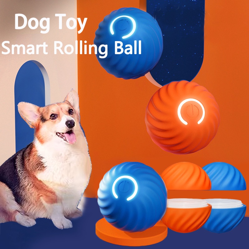 Dog Toy Smart Rolling Ball Automatic Toys for Dogs Training Self-moving ...