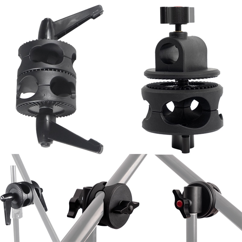 Swivel Dual Head Grip Holder Bracket for Photo Studio Boom Reflector ...