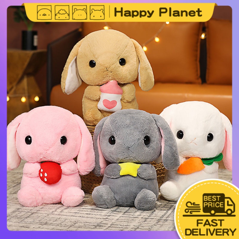 Happy Planet Kawaii 21cm 30cm 41cm Rabbit Plush Toys Bunny Cartoon Stuffed Dolls For Kids Girls ...