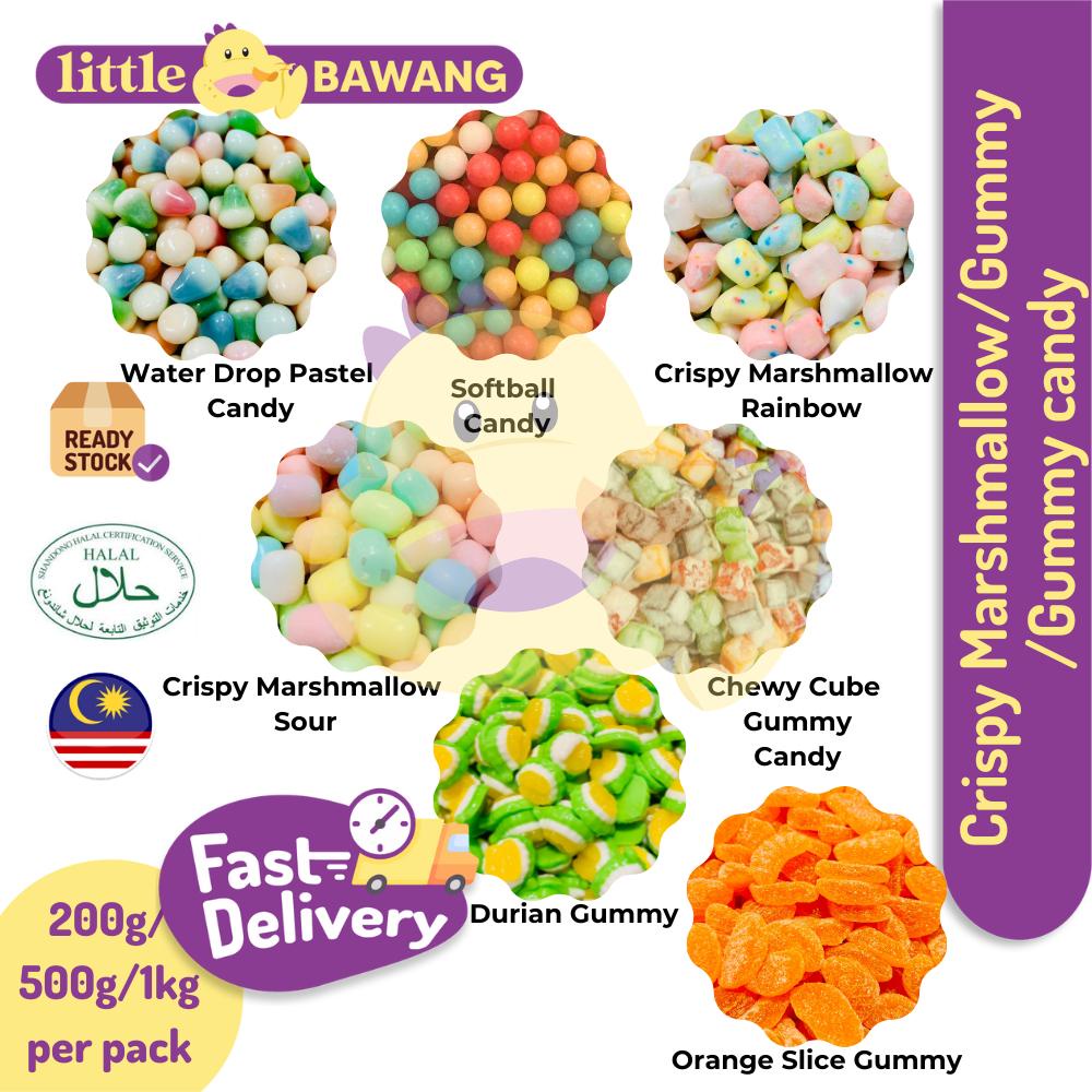 Crispy Marshmallow Gummy Candy Gummy Assorted Flavor 200g 500g 1kg Per ...