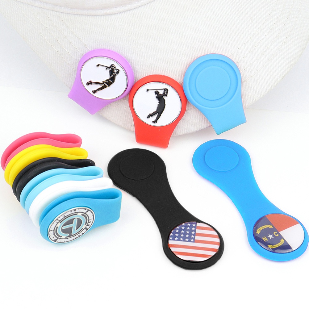 Silicone Ball Mark Clips Folding Mini Golf Caps Clip Marker Useful Golf ...