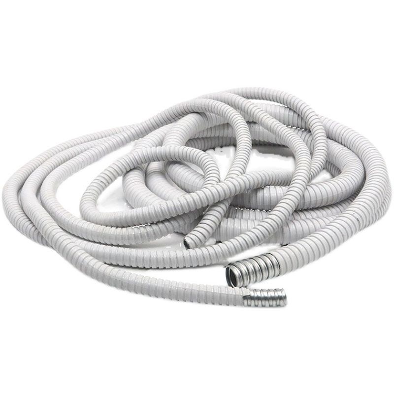 White Plastic Coated Metal Hose Conduit Wire and Cable Casing Flexible ...