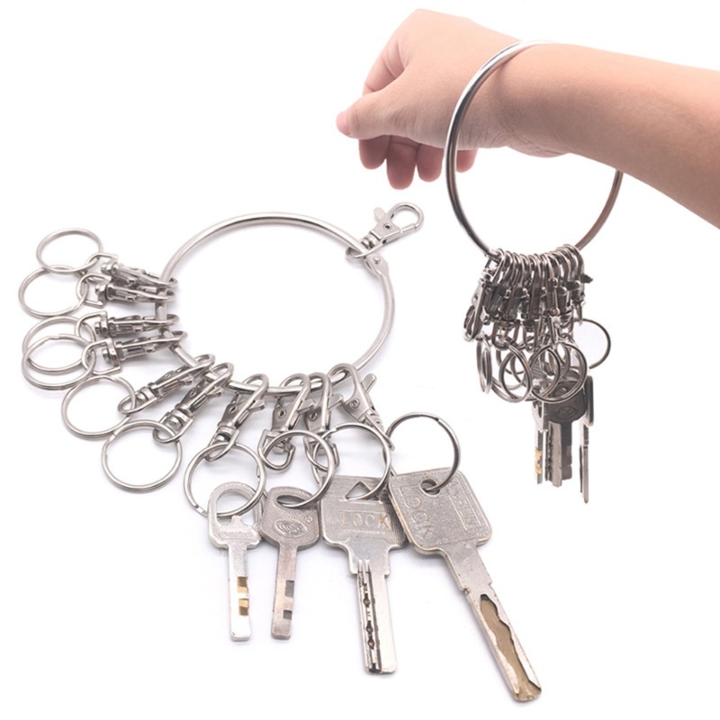 NICE Key Organizer Management Portable Metal Rings Key Holder Large ...
