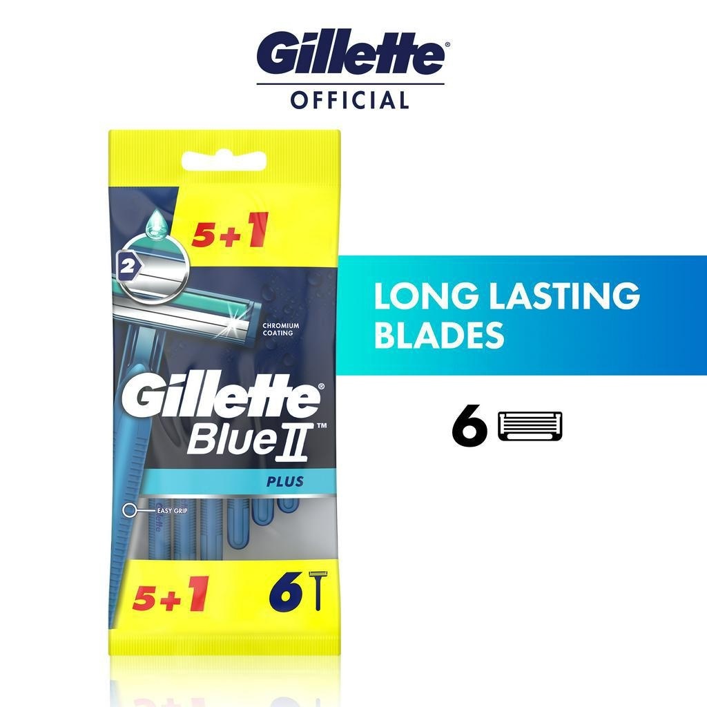 Gillette Blue 2 Plus Disposables 5+1 Free Handles | Shopee Singapore