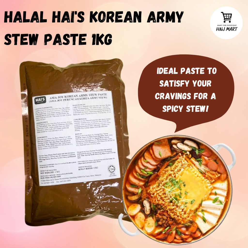Halal HAI'S Korean Army Stew Paste 1kg Hot Pot Army | Shopee Singapore