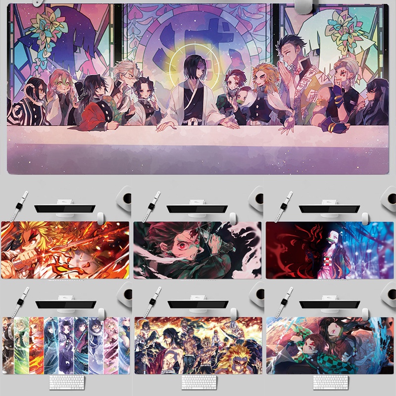 【Big Size】Demon Slayer Anime Keyboards Pads Akaza Kamado Tanjirou ...