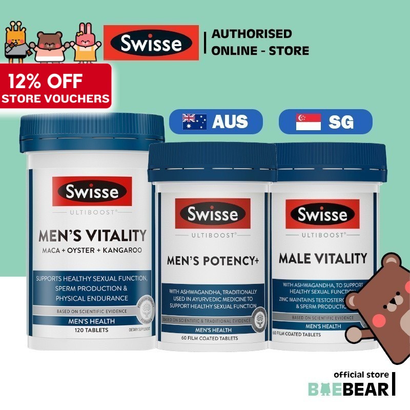 (Brand Authorized) Swisse Ultiboost Male Vitality | Men Potency (Maca + Oyster + Kangaroo) | Sex ...