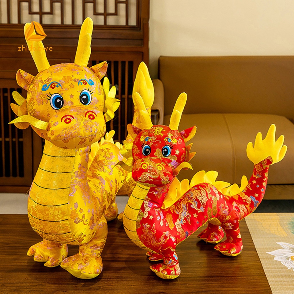 zhidaowe Dragon Stuffed Animal Soft Dragon Toy 2024 Zodiac Dragon Plush ...