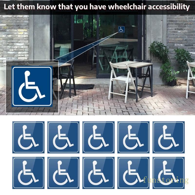 FUN Disabled Wheelchair Symbol Compliant Handicap Access Sign Pack of ...