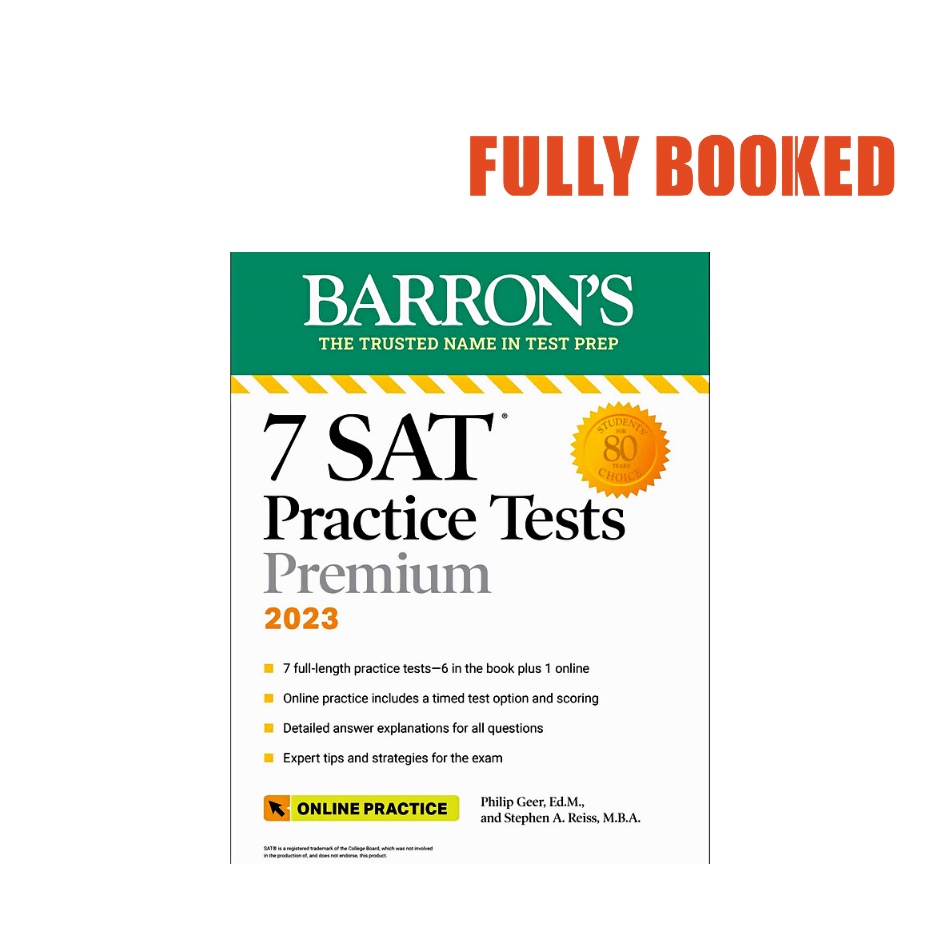 7 SAT Practice Tests 2023 + Online Practice (Paperback) by Philip Geer ...