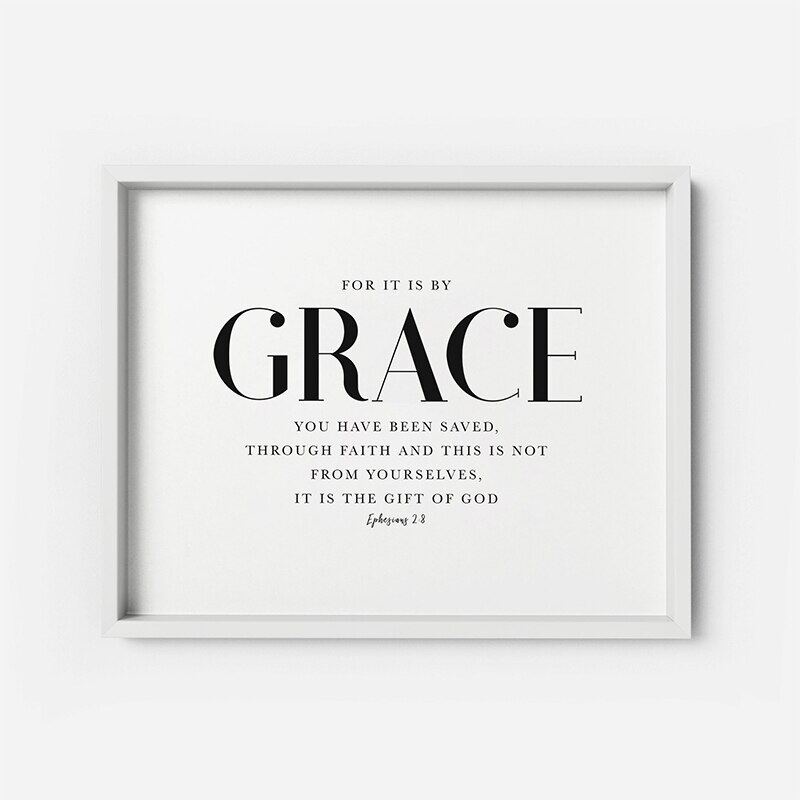 1 Piece Bible Verse Wall Art of Ephesians : Horizontal Faith Quote For ...