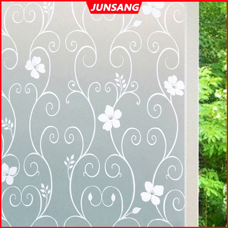 1 Roll PVC Flower Pattern Window Film PVC Frosted 3D Static Cling ...