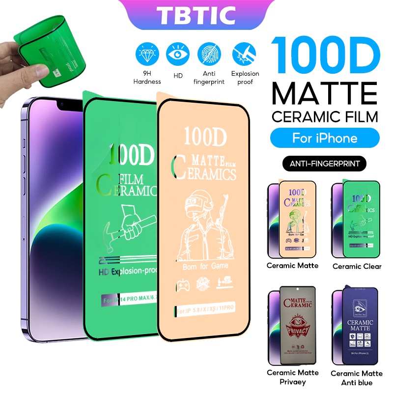 TBTIC Ceramic Screen Protector for IPhone 15 14 13 12 11 Pro Xs Max X ...