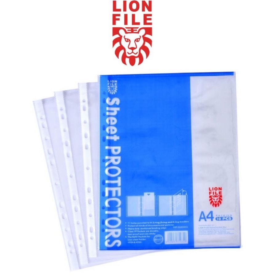 Lion File A4 PP Sheet Protector (100pcs/bx) | Shopee Singapore