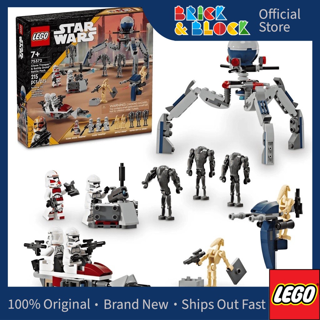 LEGO 75372 Clone Trooper & Battle Droid Battle Pack | LEGO Star Wars ...