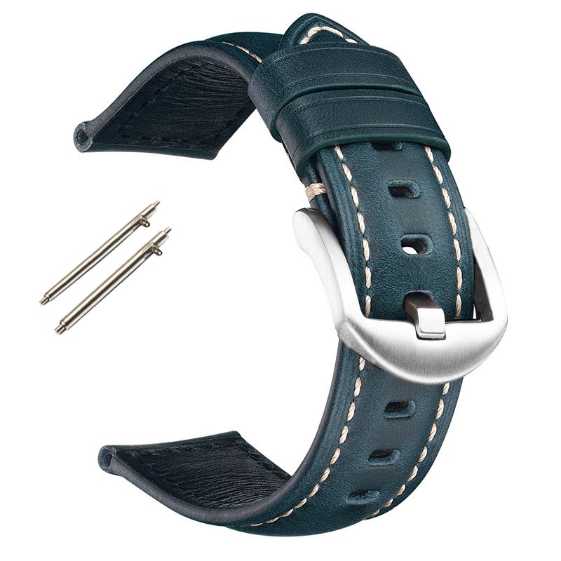 Universal Watch Strap 18mm 20mm 22mm 24mm 26mm Retro Genuine Leather ...