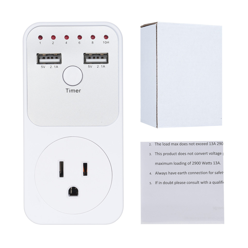 1800w Intelligent Programmable Countdown Timer Socket Electronic Timer Switch Surge Protector