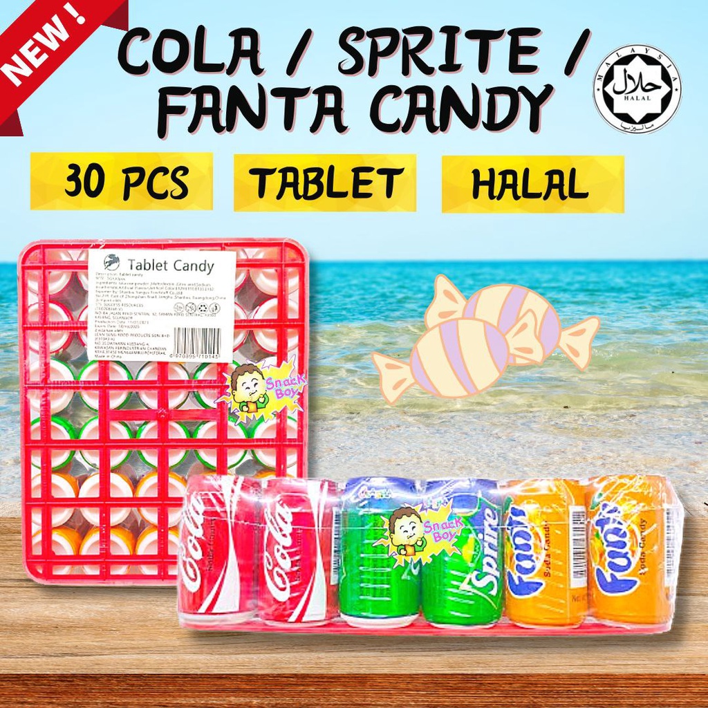 30pcs Leanseng Soda Tablet Candy (Cola / Fanta / Sprite) | Shopee Singapore