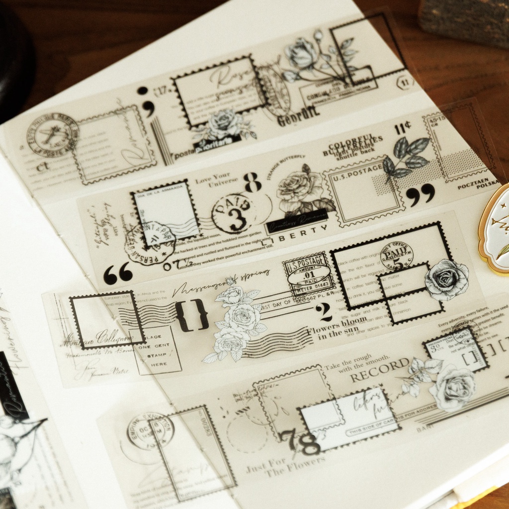 ENWEI 100 Pcs [Memorial Post Office Series] Retro Journal Material ...