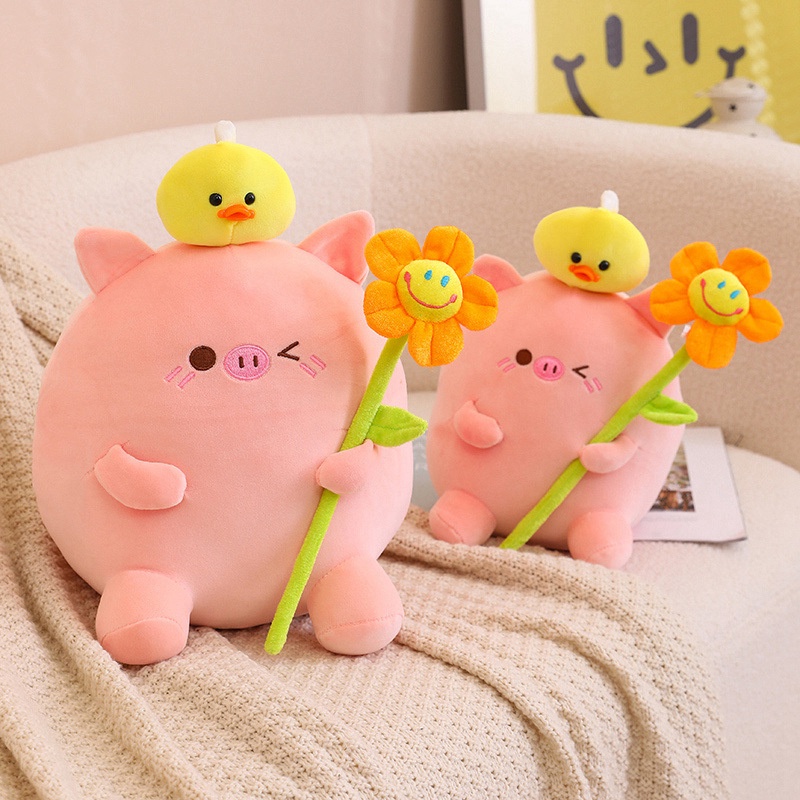 New Pig You Happy Duck Doll Cute Pig Plush Toy Little Duck Doll ...