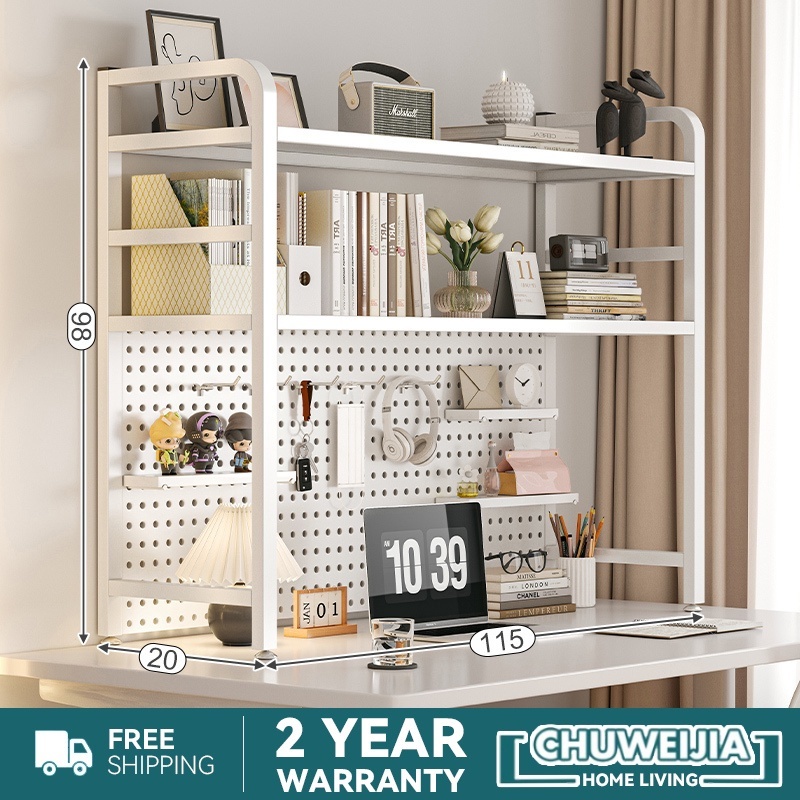 CHUWEIJIA Grid Bookshelf Desk Storage Shelf Desktop Multi-layer Iron ...