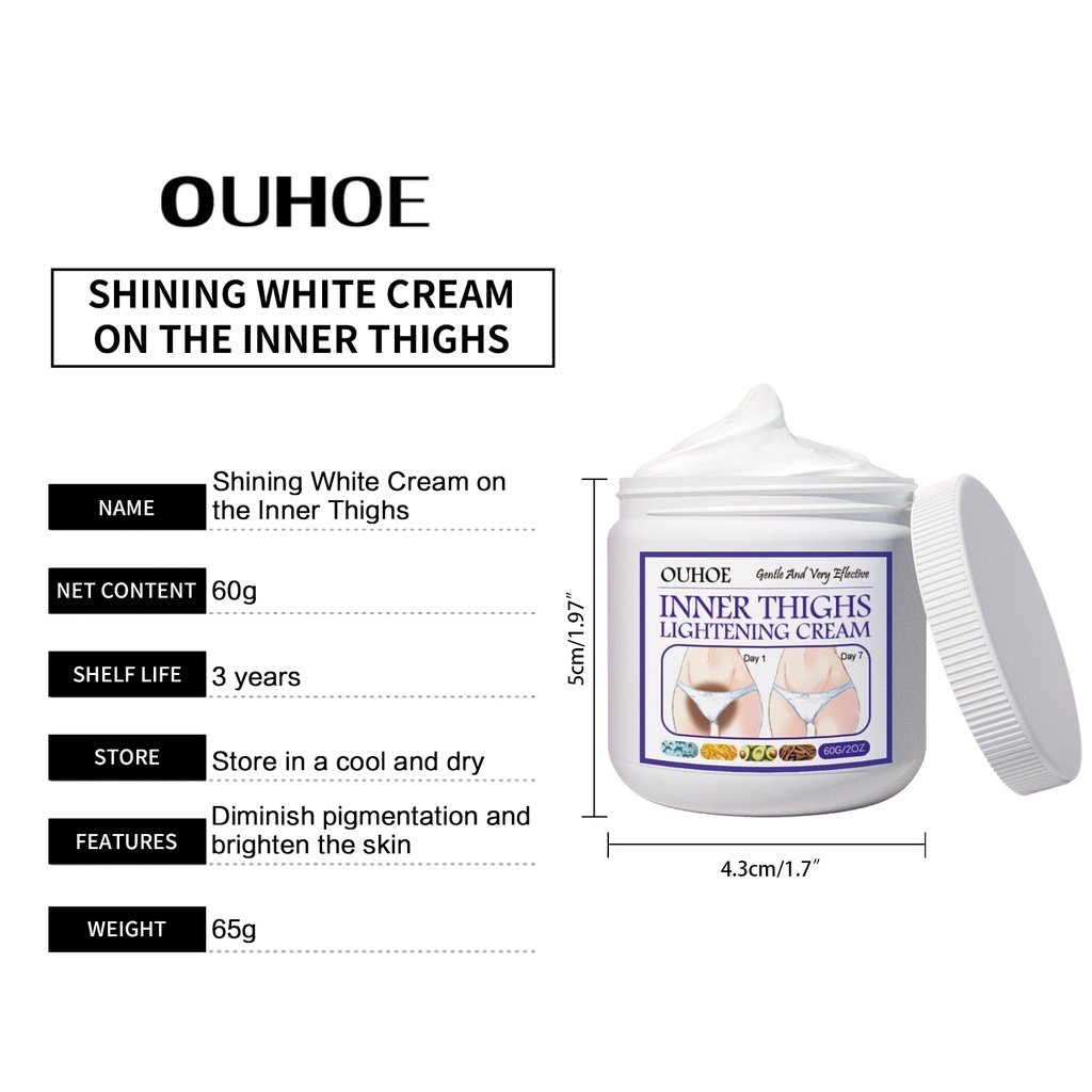 OUHOE Inner Thigh Lightening Whitening Cream Whiten Butt Knee Elbow ...