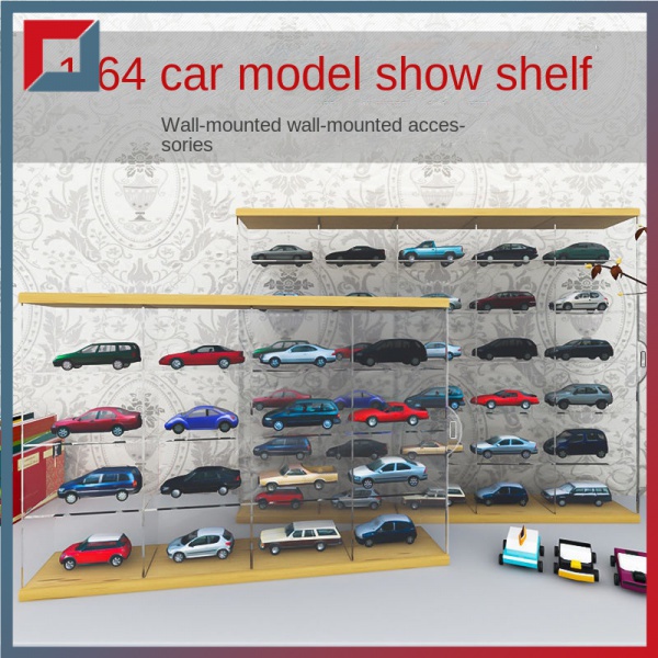 1:64 toy car model display box acrylic wind wheel Domeka alloy toy car ...