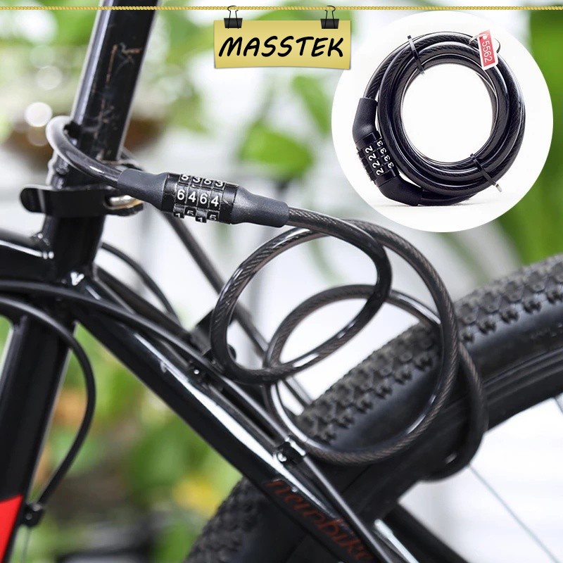 MASSTEK Bicycle Lock Kunci Keselamatan Basikal Anti-Theft Bike Lock 4 ...